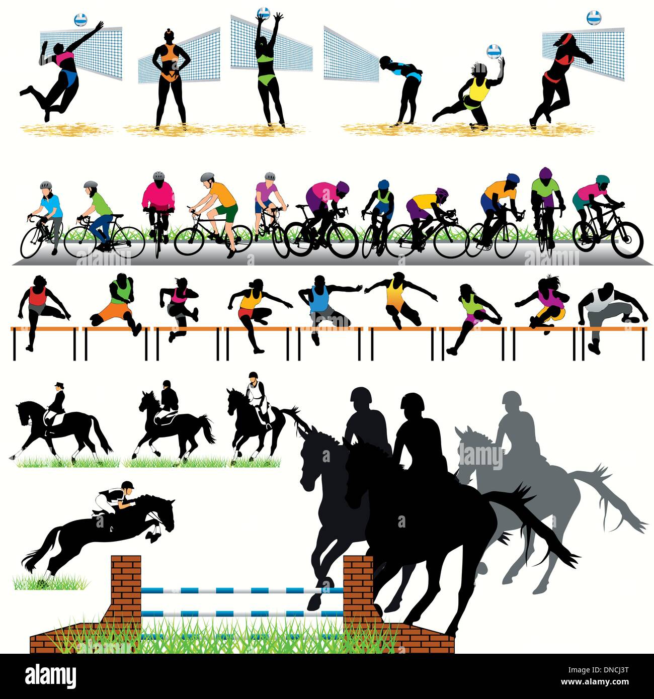 Sport silhouettes set Stock Vector Image & Art - Alamy