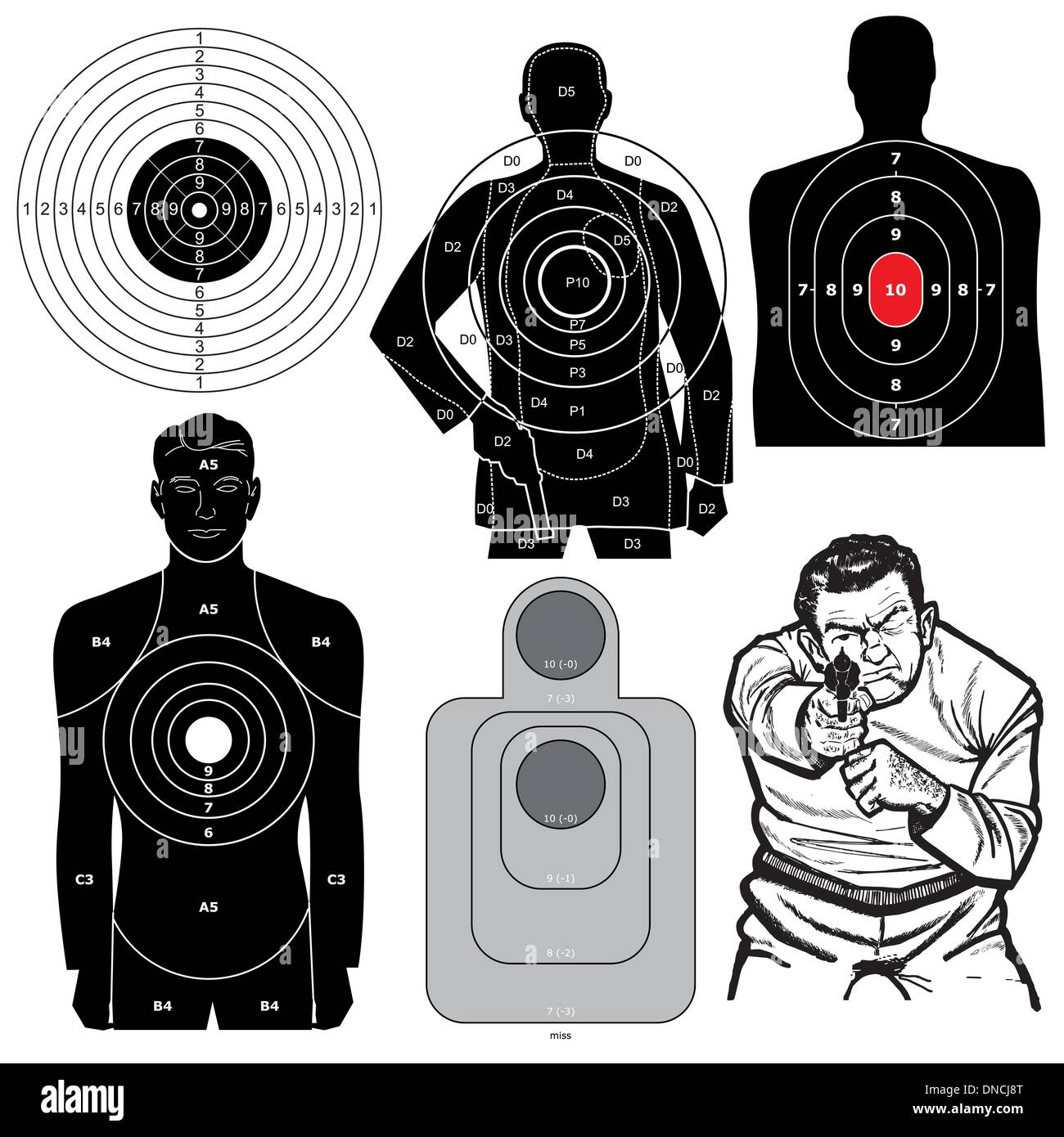 Shooting Target Black Human Silhouette High Resolution Stock ...