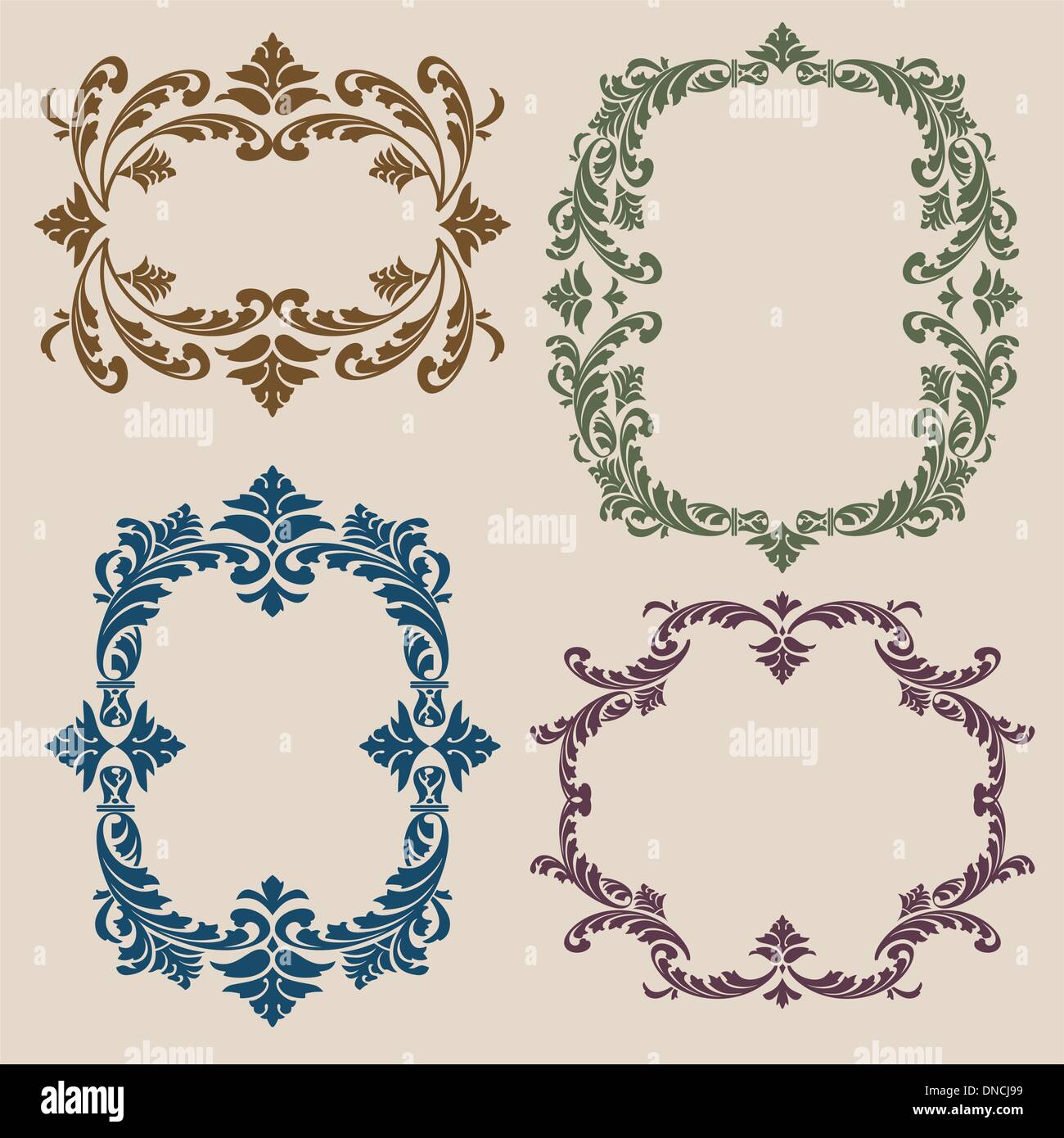 Vintage elements set Stock Vector Image & Art - Alamy
