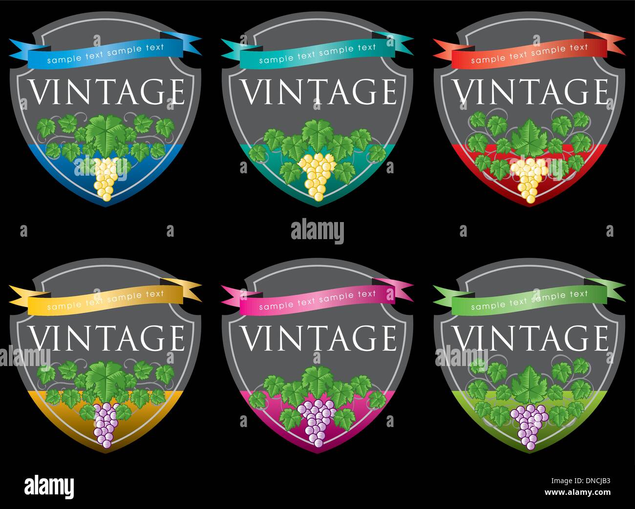 Vintage wine labels set Stock Vector Image & Art - Alamy