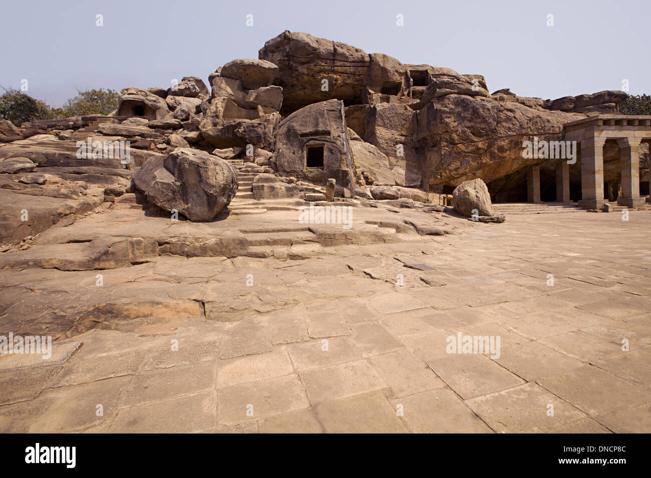 General-View of Bagh cave or Tiger cave No.12. Orissa, Udaigiri, India ...