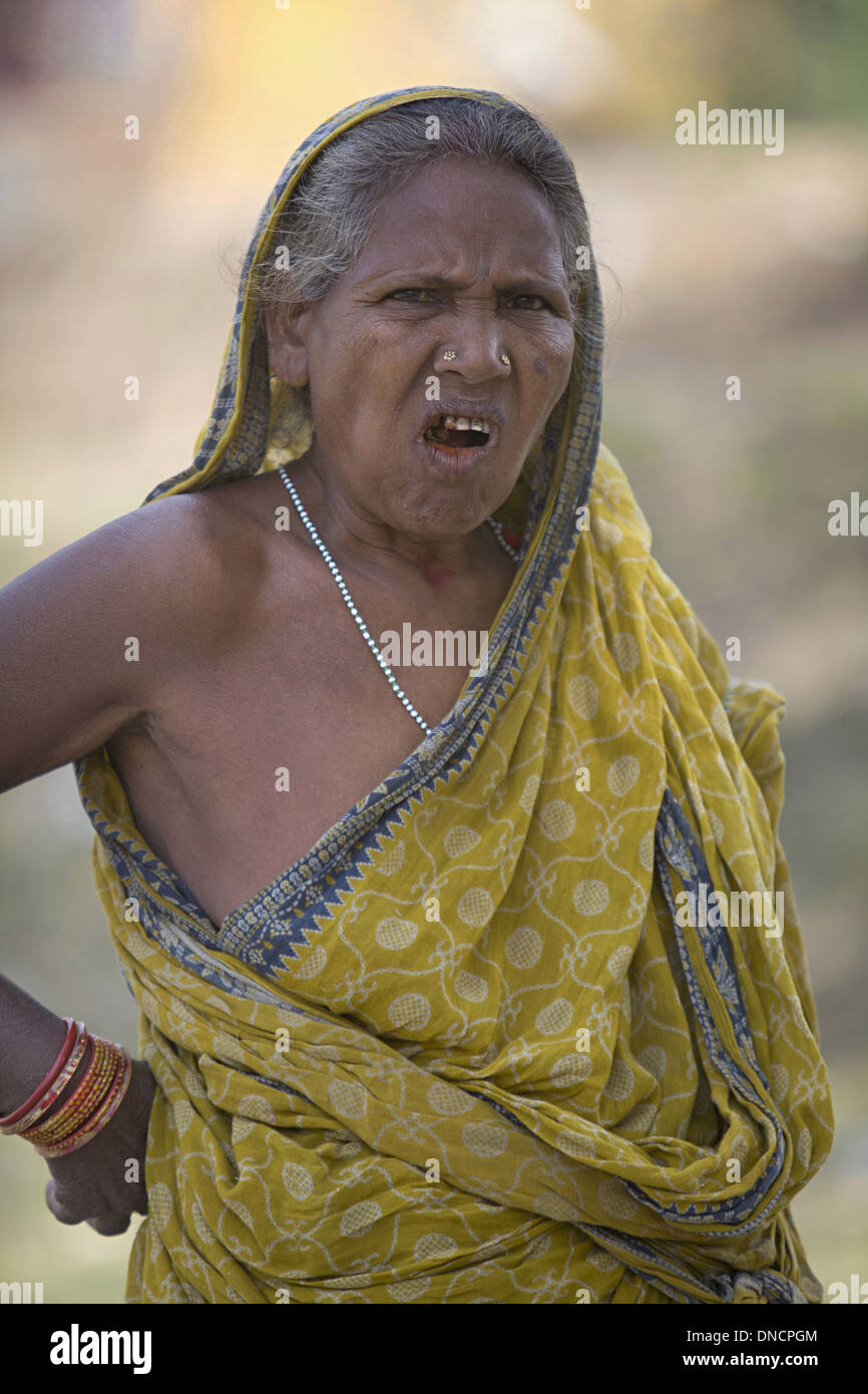 Portrait of an Oriyan woman, Bhuvaneshwar, Orissa, India Stock Photo ...