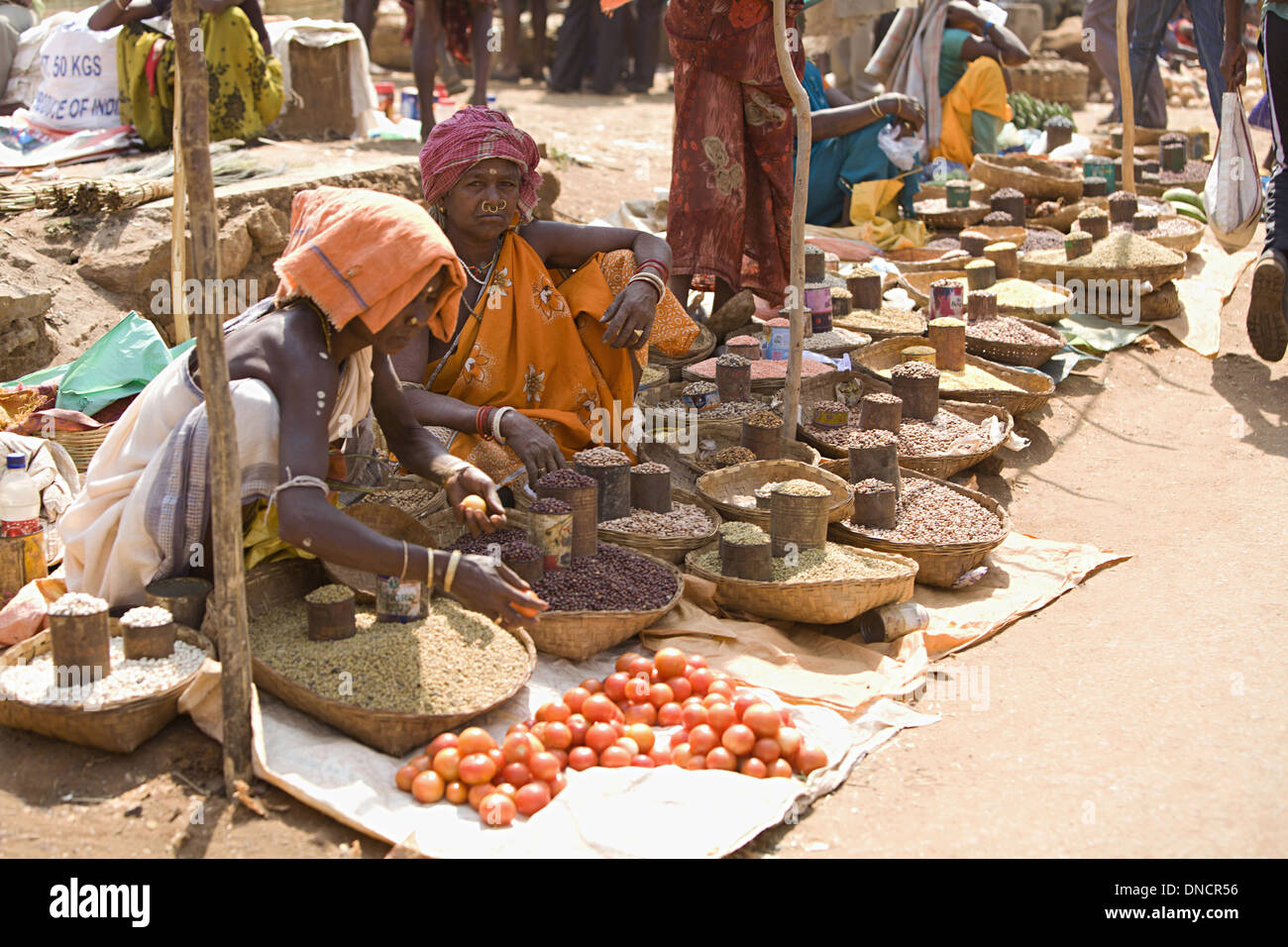 Typical tribal market in Orissa, India Stock Photo - Alamy