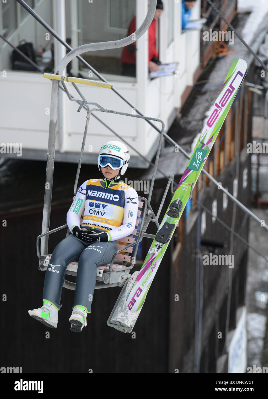 Hinterzarten, Germany. 21st Dec, 2013. Japan's Sara Takanashi sits in a ...