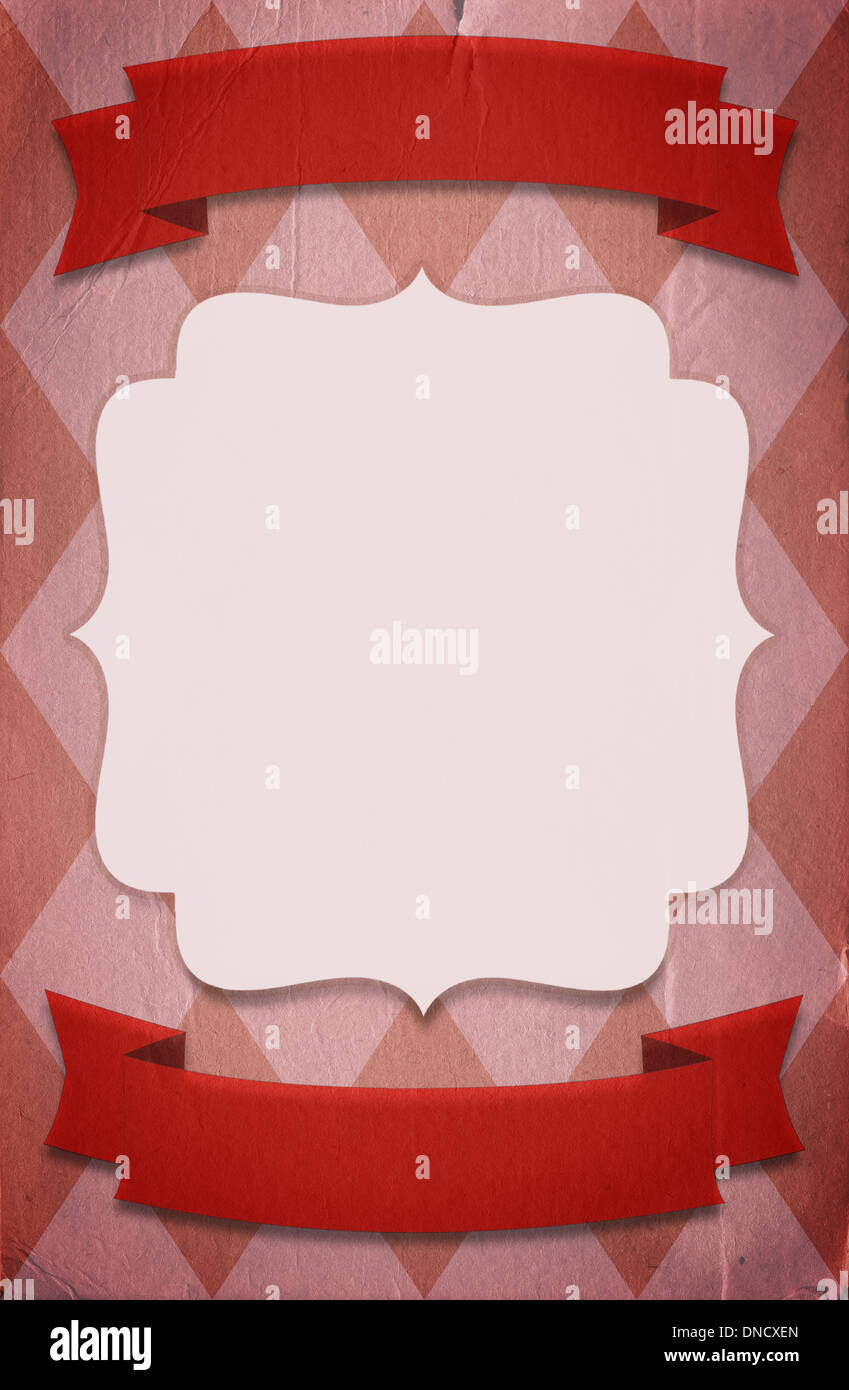 Retro circus style poster template on rhombus background with a space ...