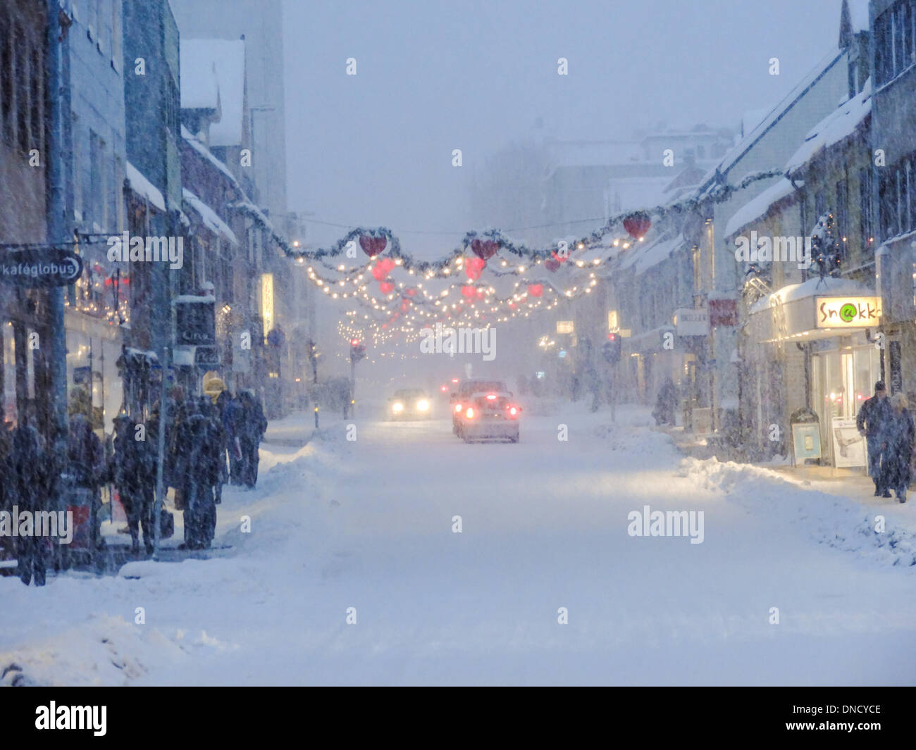 snow winter in Tromso Stock Photo - Alamy