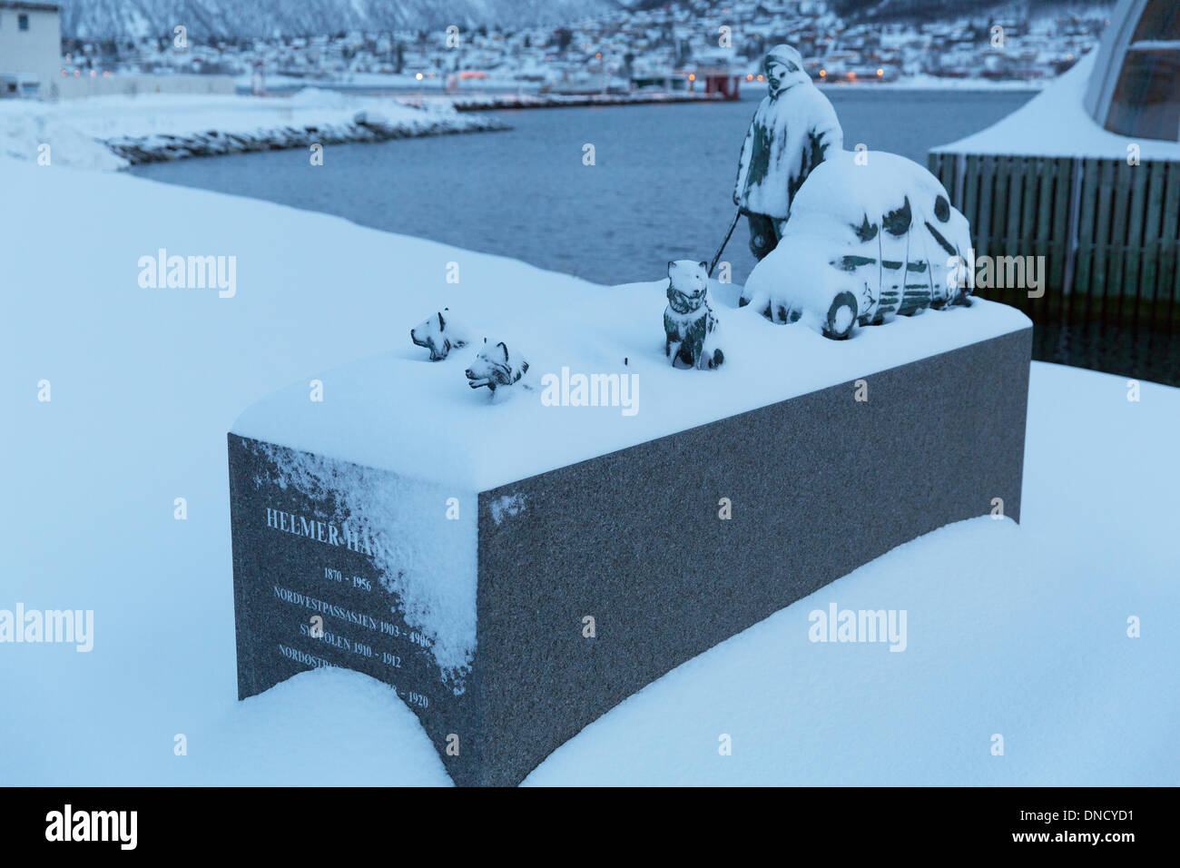 monument polar researcher Helmer Hanssen Stock Photo - Alamy
