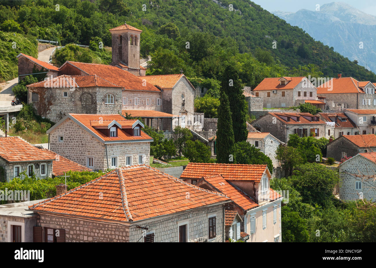 Perast town panoramic landscape, Kotor Bay, Montenegro Stock Photo - Alamy