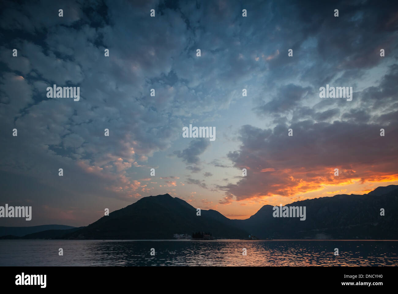 Kotor montenegro bay sunset hi-res stock photography and images - Alamy