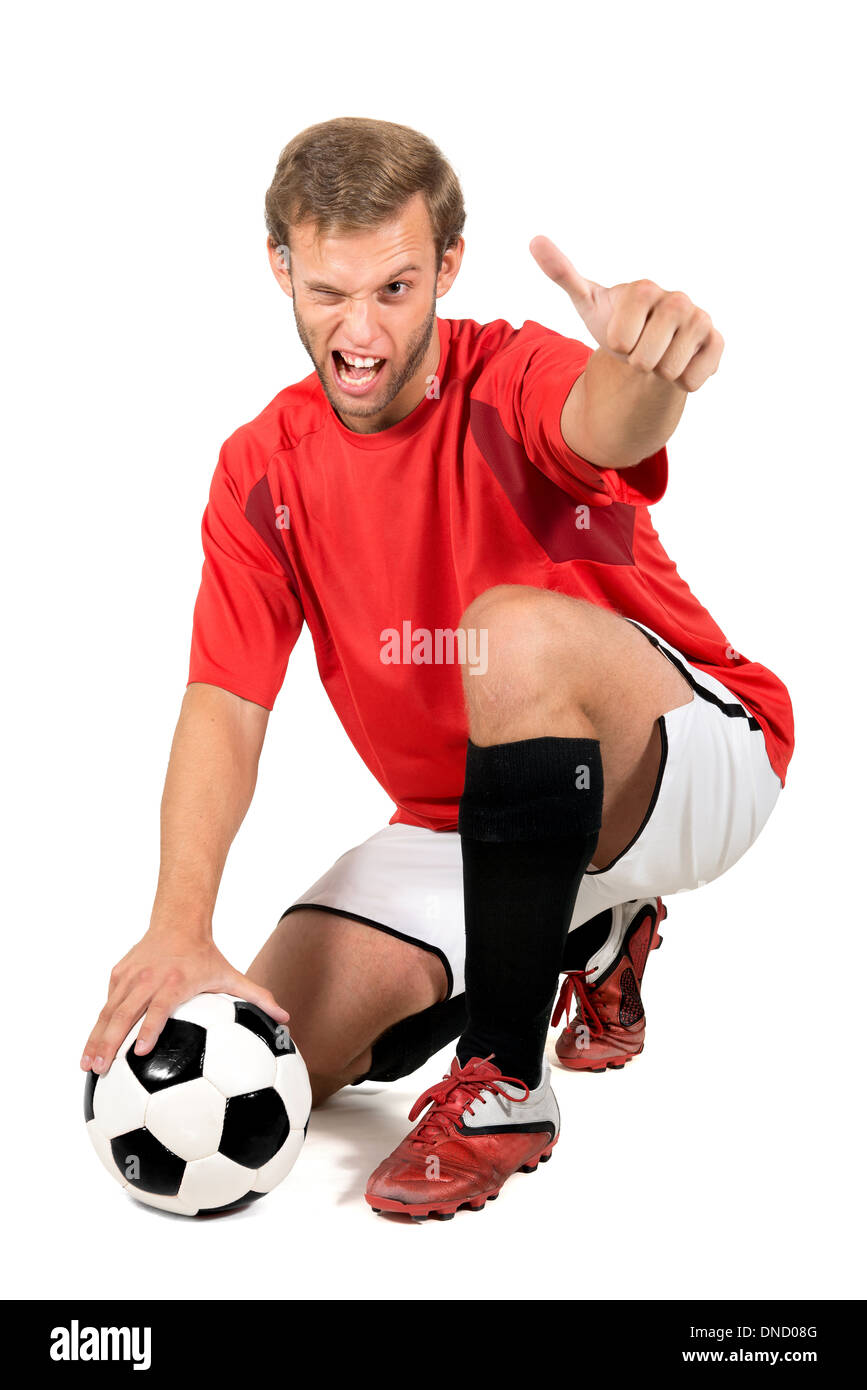Happy football player hi-res stock photography and images - Alamy