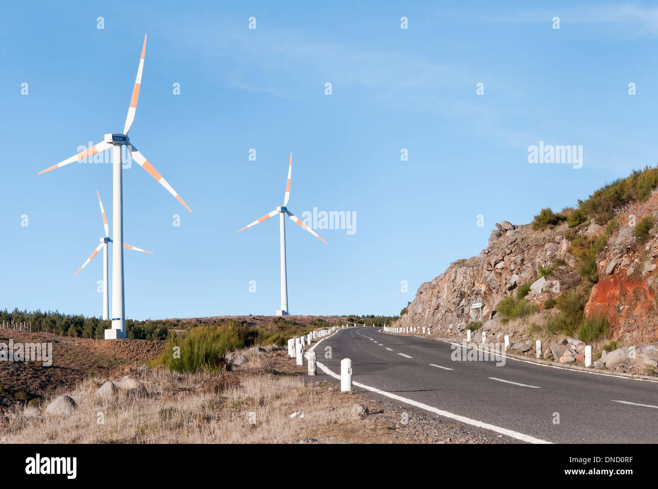 Wind turbines farm madeira hi-res stock photography and images - Alamy