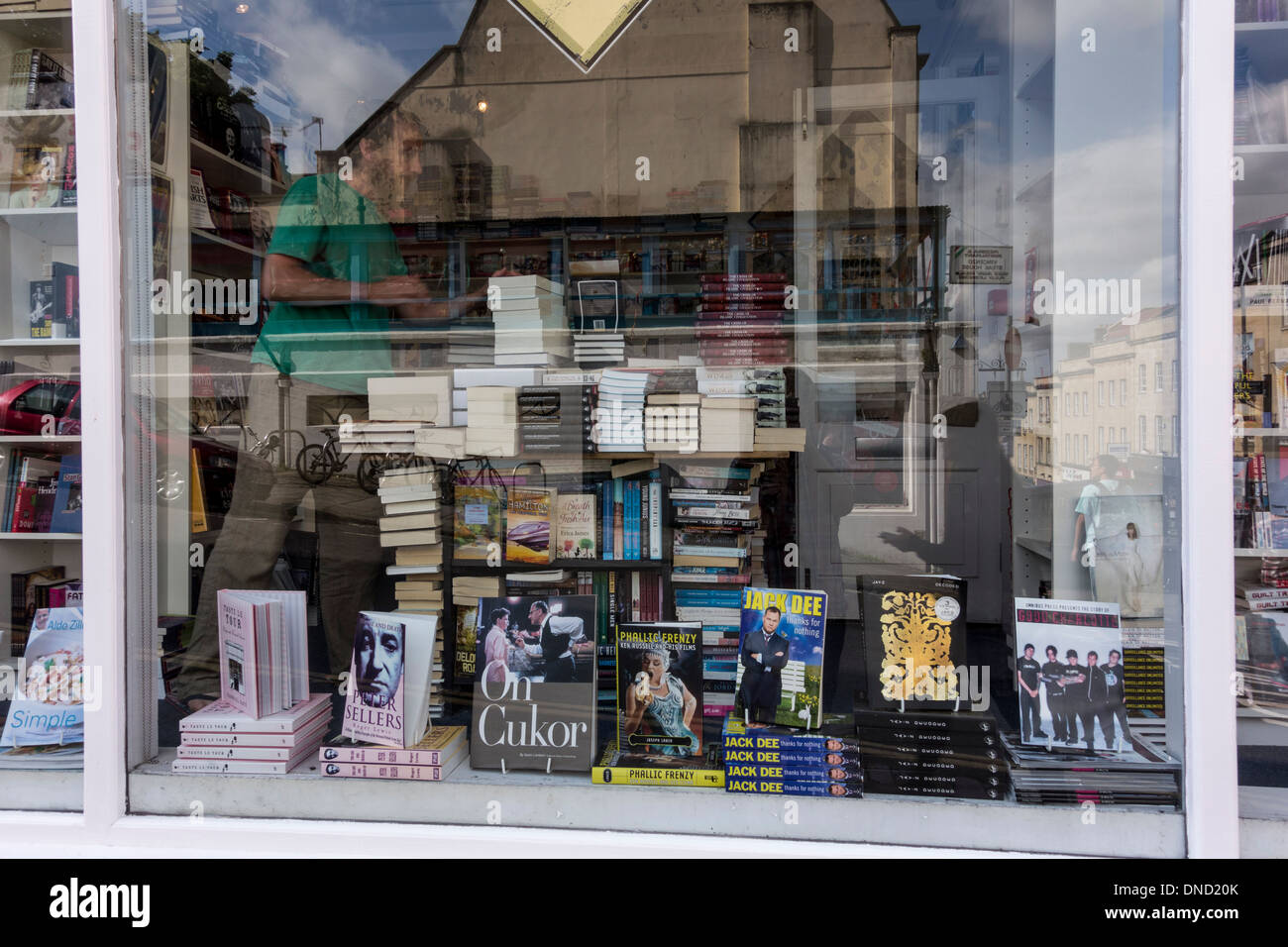 Book shop window display, UK Stock Photo - Alamy