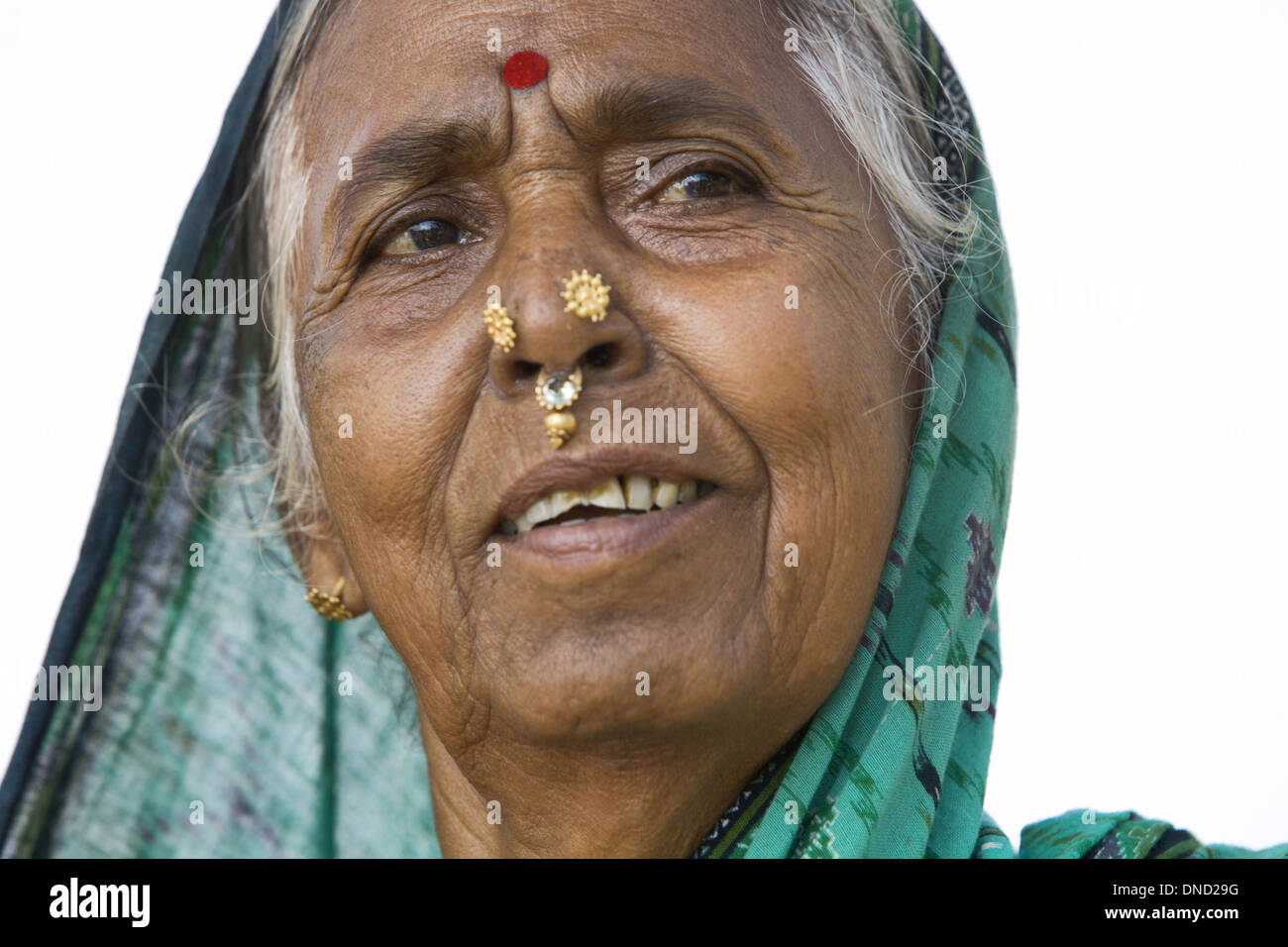 Portrait of an Oriyan woman, Bhuvaneshwar, Orissa, India. Rural faces ...