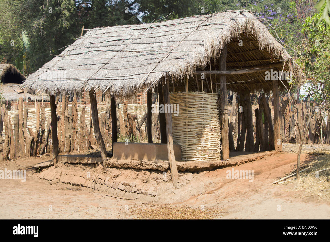 Typical shed in a village, Orissa, India Stock Photo - Alamy