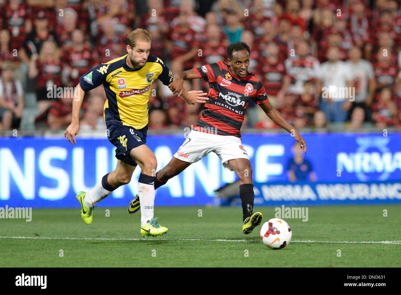 Sydney, Australia. 23rd Dec, 2013. Mariners defender Marcel Seip and ...