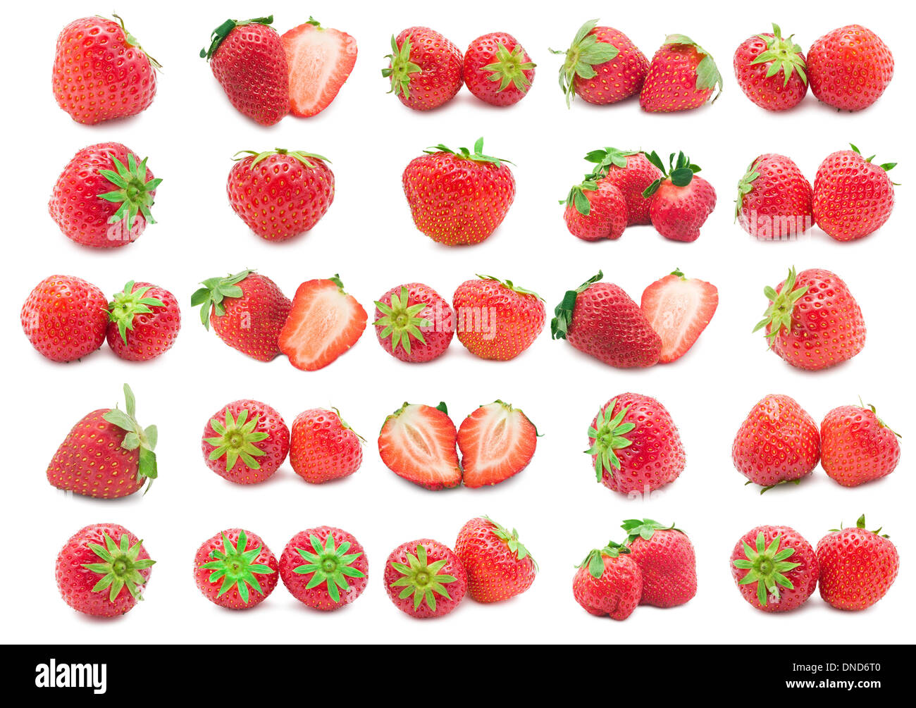 Set red strawberry berry Cut Out Stock Images & Pictures - Alamy