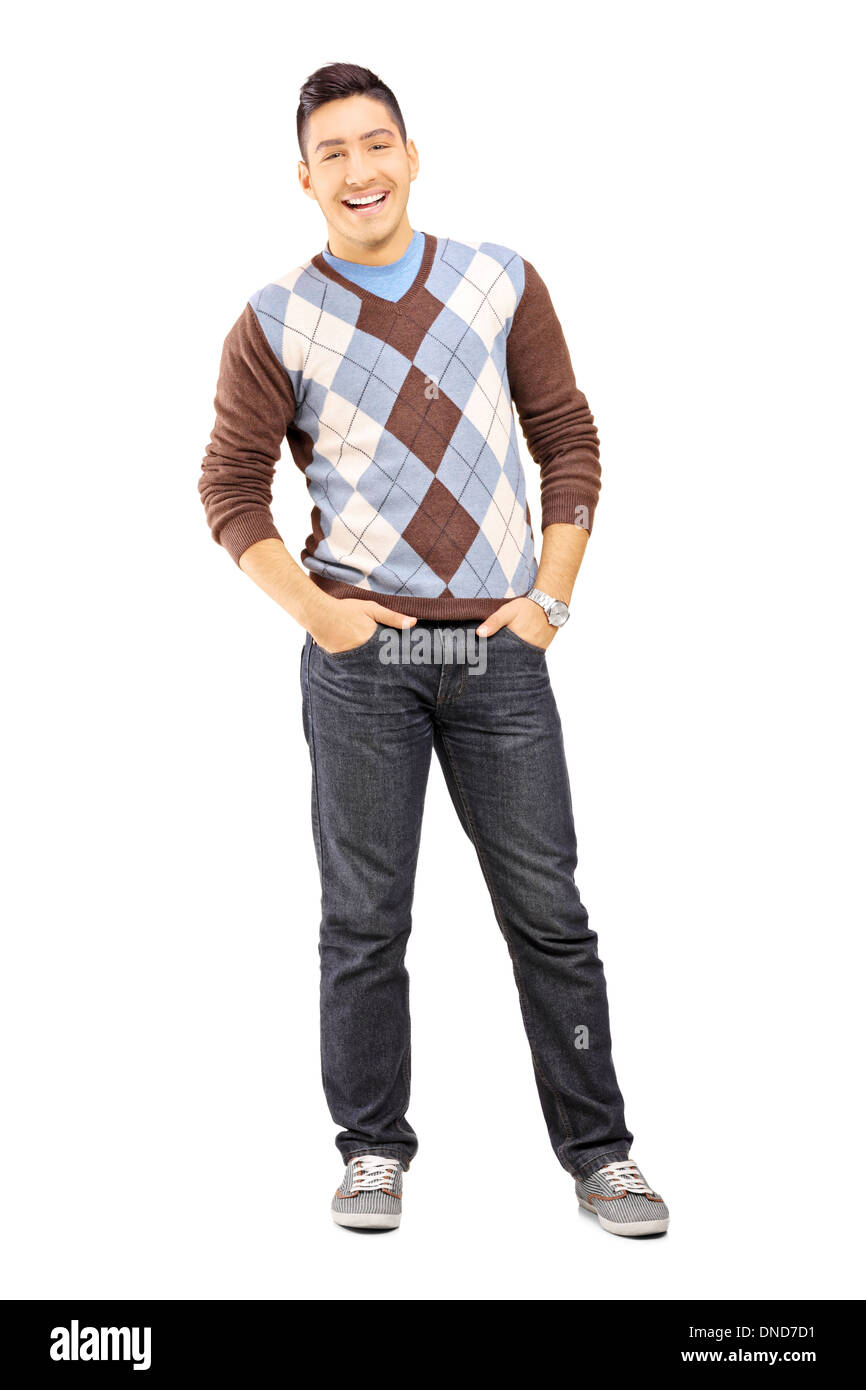 Portrait charming satisfied person Cut Out Stock Images & Pictures - Alamy