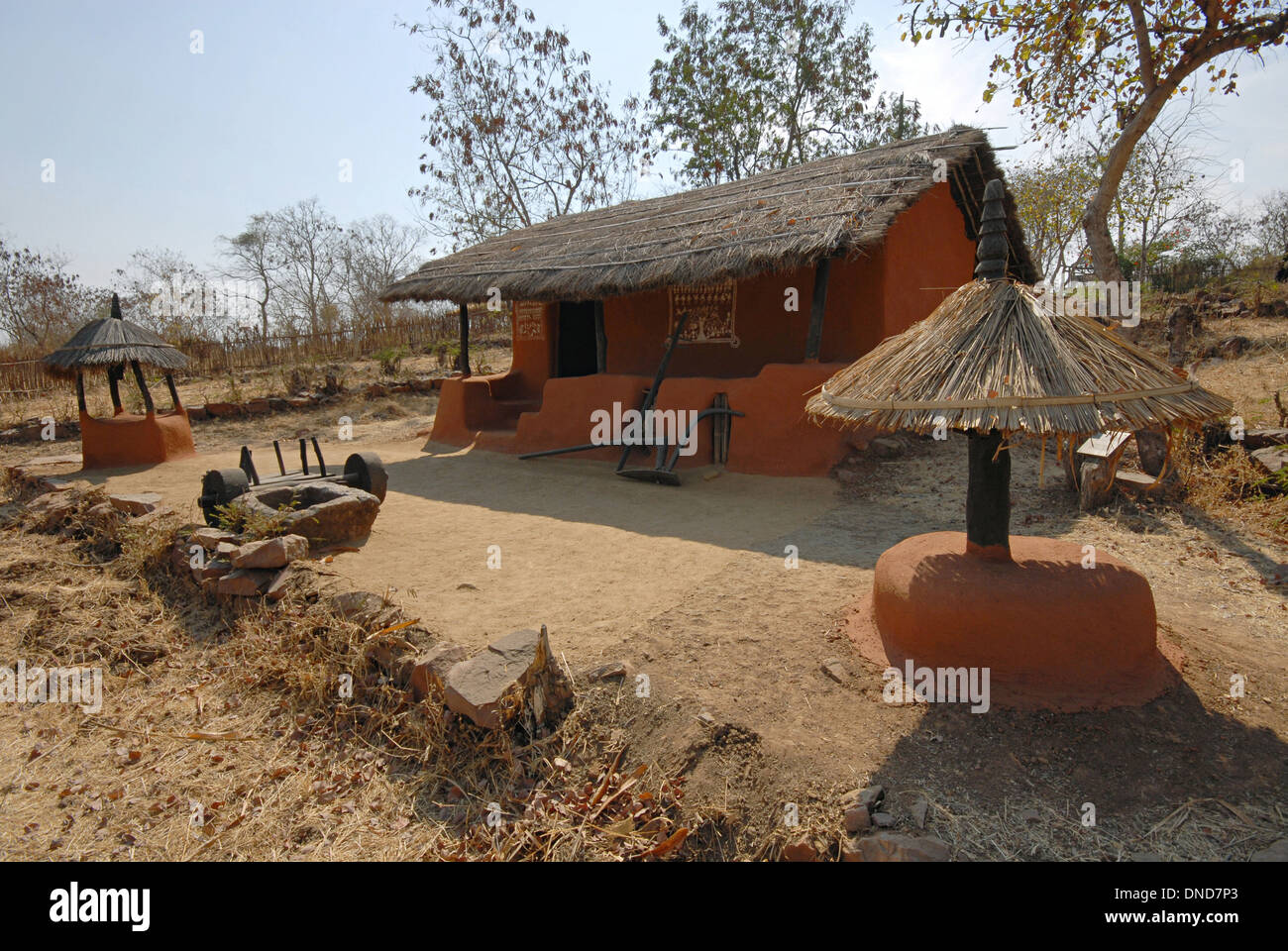 Tribal Saora hut. Odisha tribe. Manav Sangrahalaya, Bhopal, Madhya ...