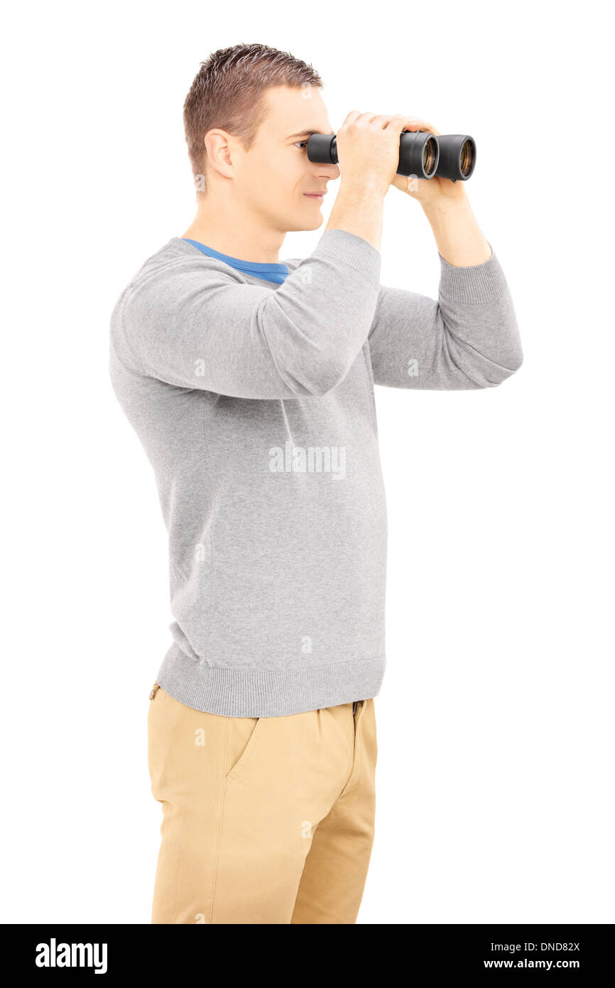 Man binocular hi-res stock photography and images - Alamy