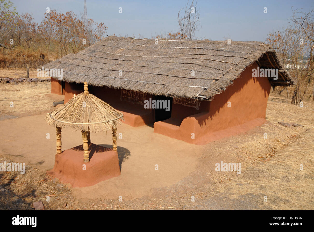 Tribal Saora hut. Odisha tribe. Manav Sangrahalaya, Bhopal, Madhya ...