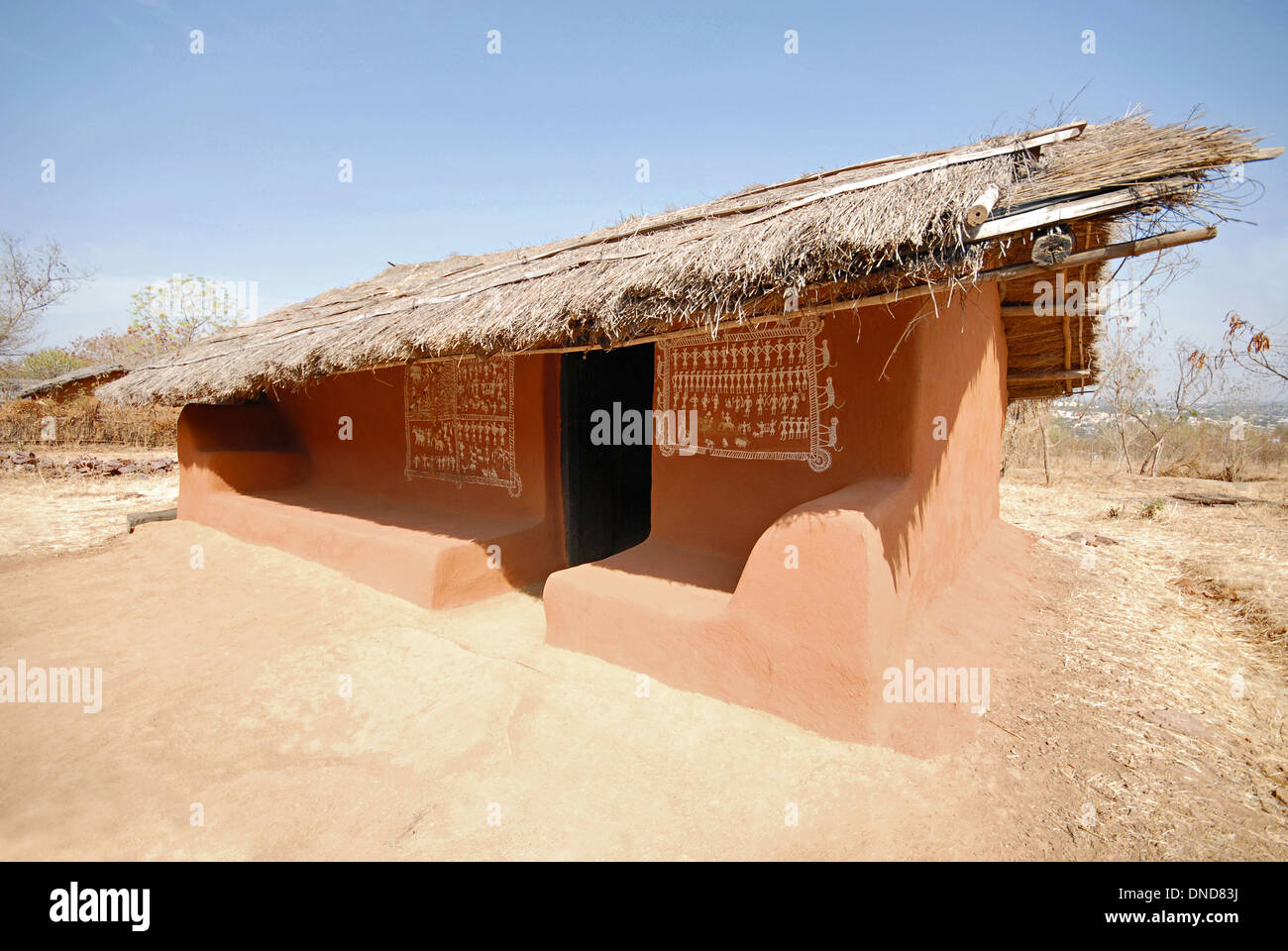 Tribal Saora hut. Odisha tribe. Manav Sangrahalaya, Bhopal, Madhya ...