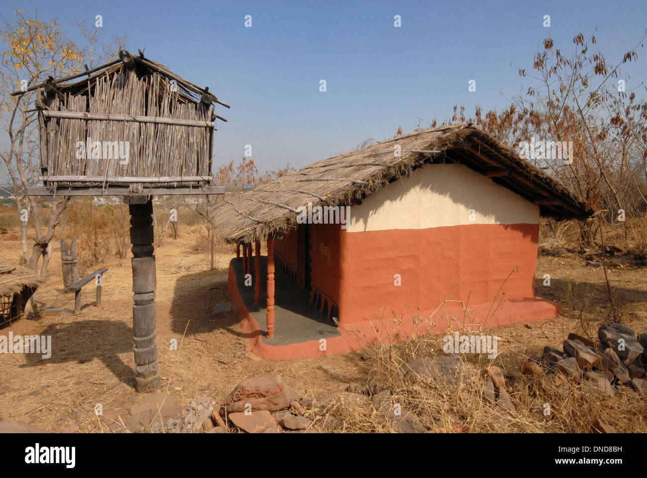 Tribal Saora hut. Odisha tribe. Manav Sangrahalaya, Bhopal, Madhya ...