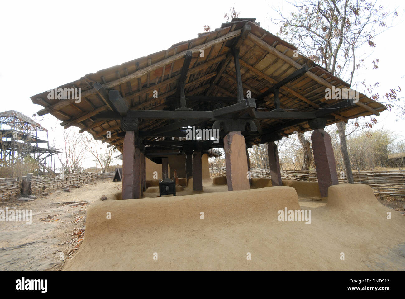 Abode of spirits in pillars. Maria tribe. Manav Sangrahalaya, Bhopal ...