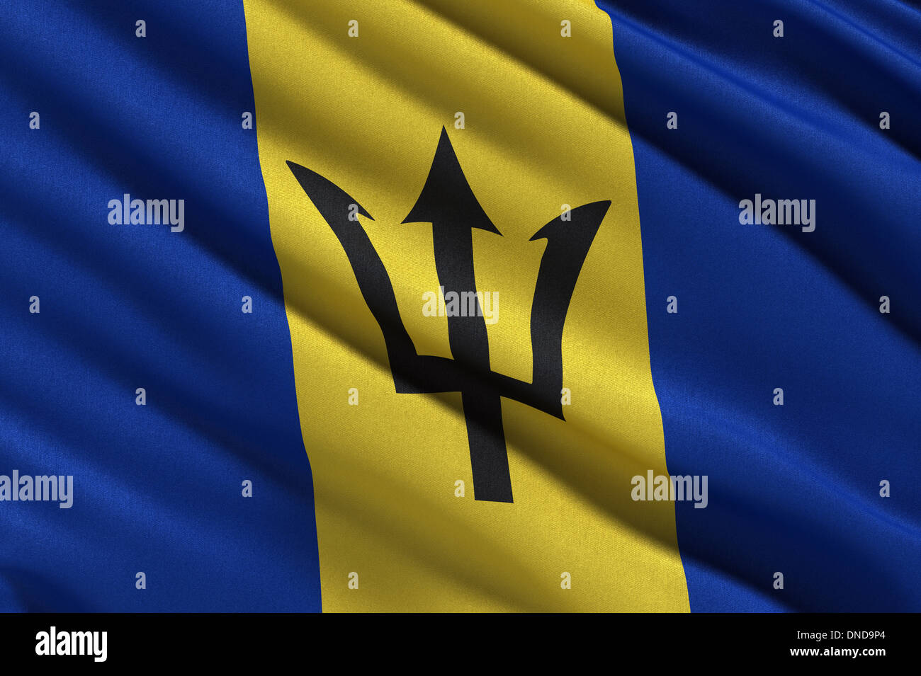 Flag of Barbados Stock Photo - Alamy