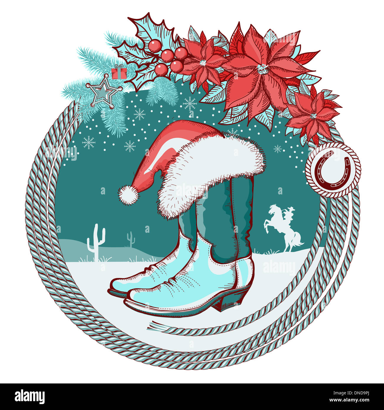 Western Christmas Wallpaper