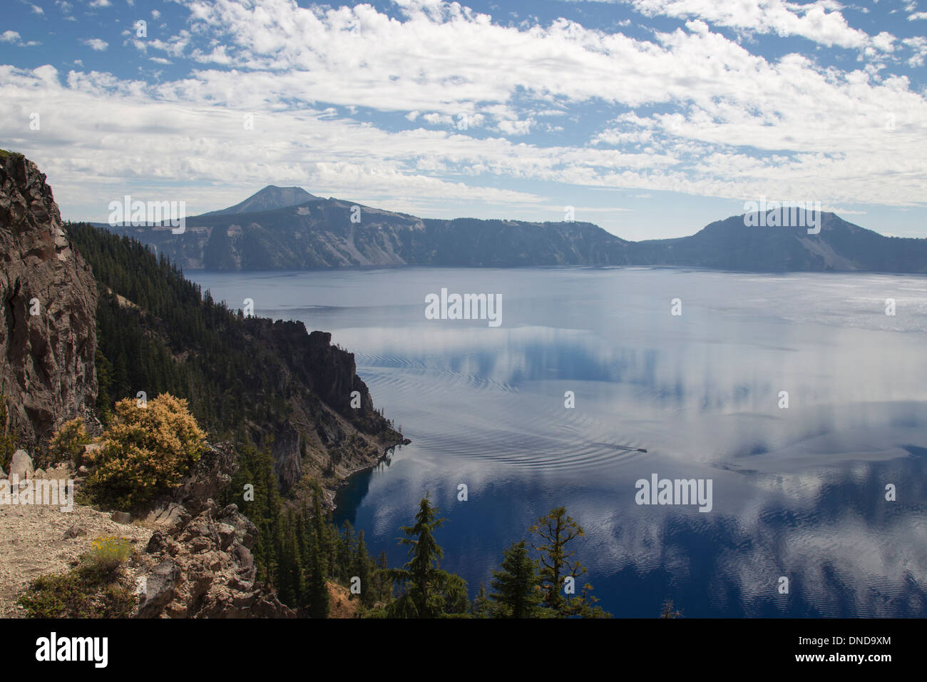 Reflections showing the clear water in Crater Lake, Crater Lake ...