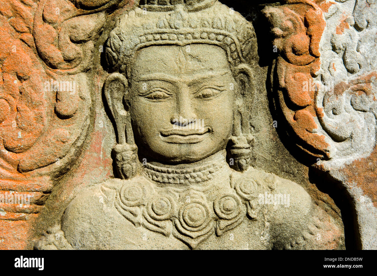 an apsara statue in a temple, angkor archaelogical park, cambodia Stock ...