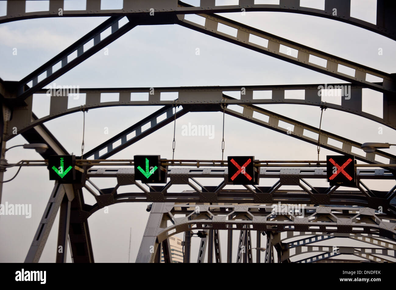 traffic light on the bridge Stock Photo - Alamy