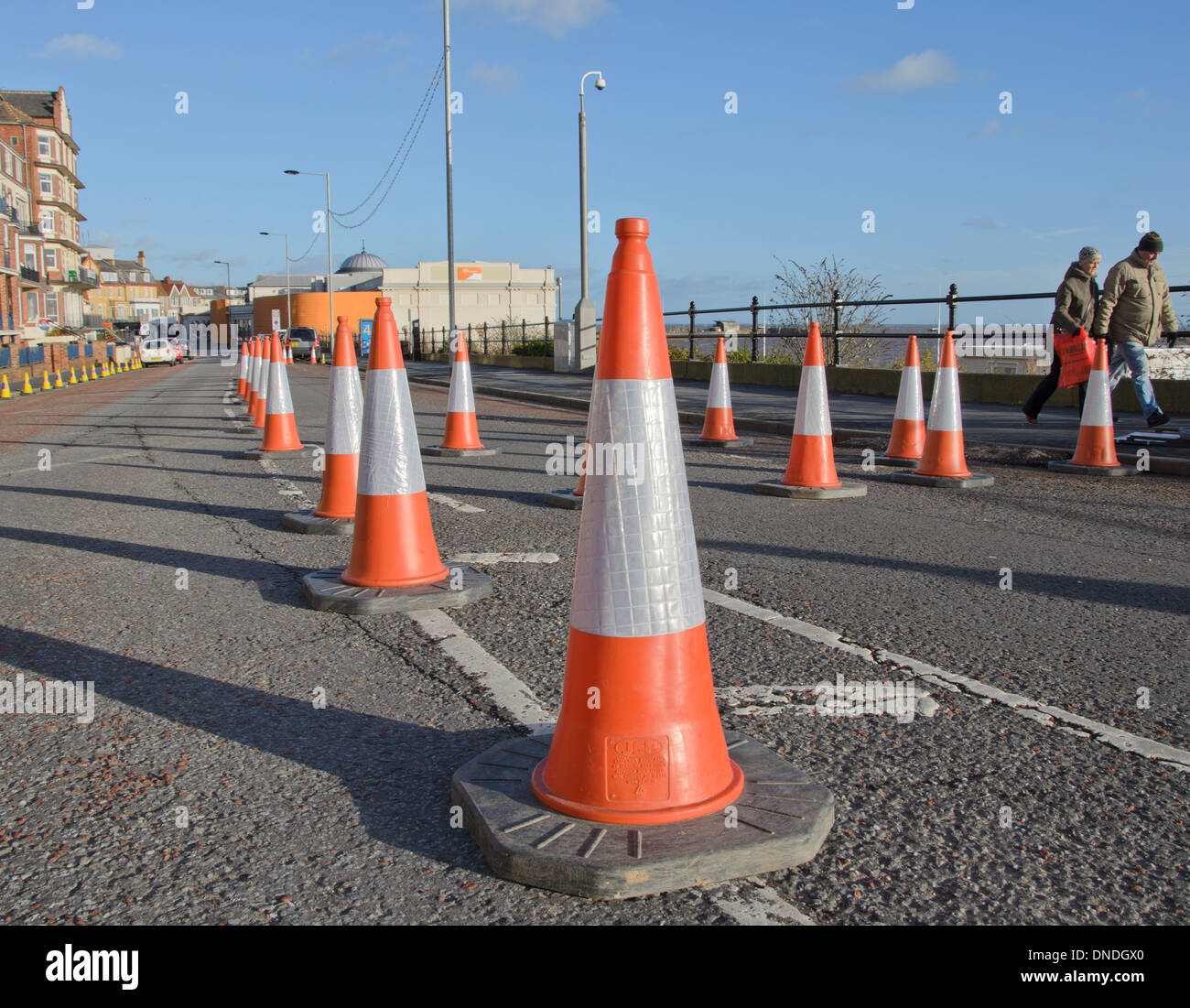 Road works cones hi-res stock photography and images - Alamy