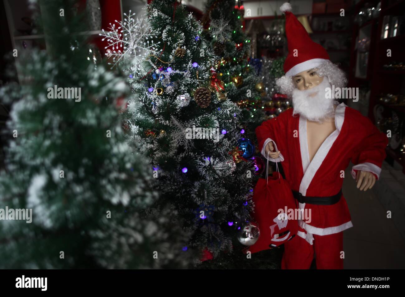Gaza, Palestinian Territories. 23rd Dec, 2013. A Palestinian shop ...
