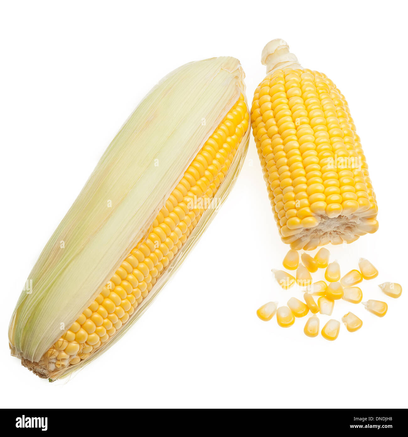 Fresh corn isolated on white background Stock Photo - Alamy