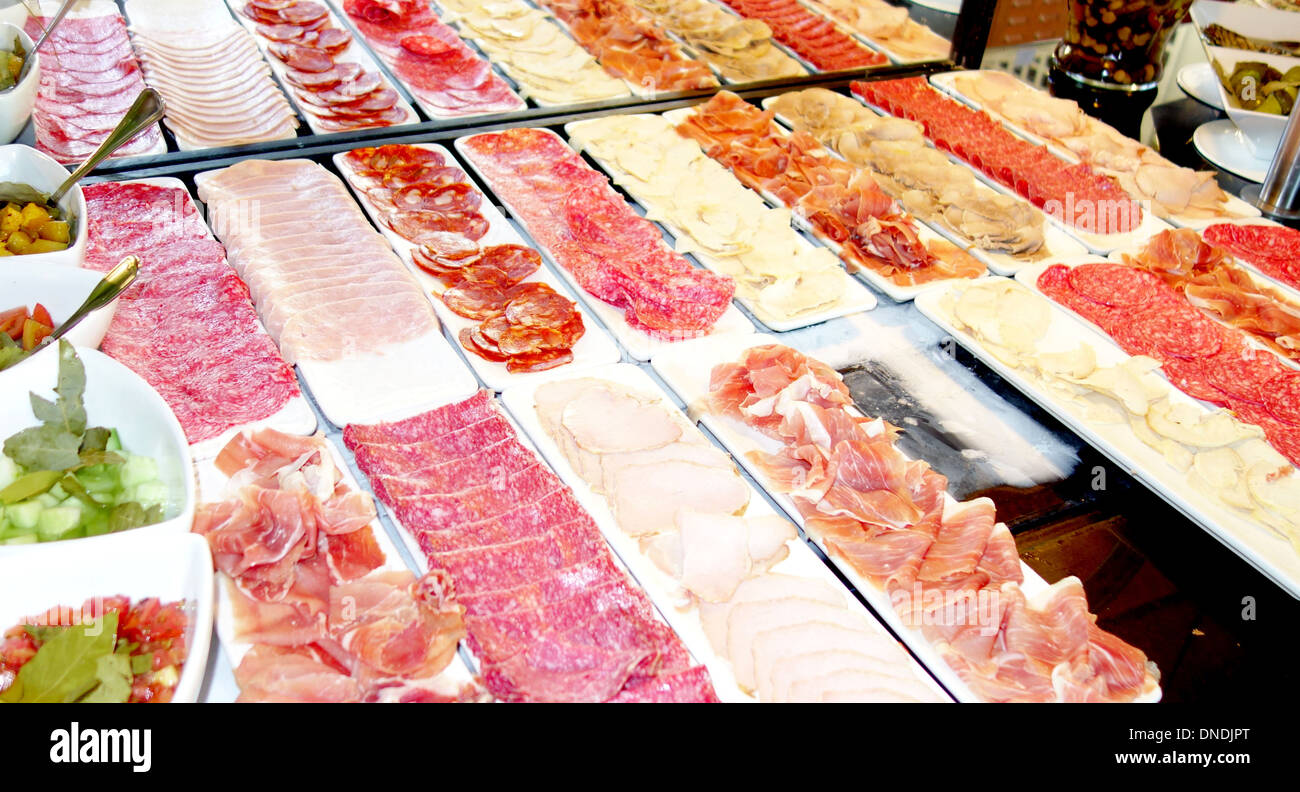 Cold cuts selection in a restaurant in Varadero, Cuba Stock Photo - Alamy