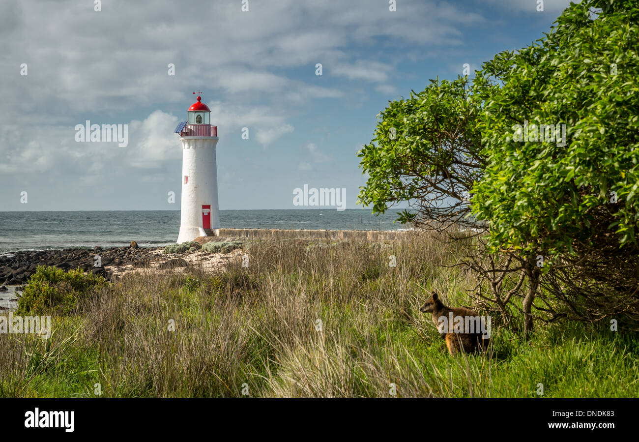 The Griffiths Island Lighthouse at Port Fairy, Victoria, Australia ...