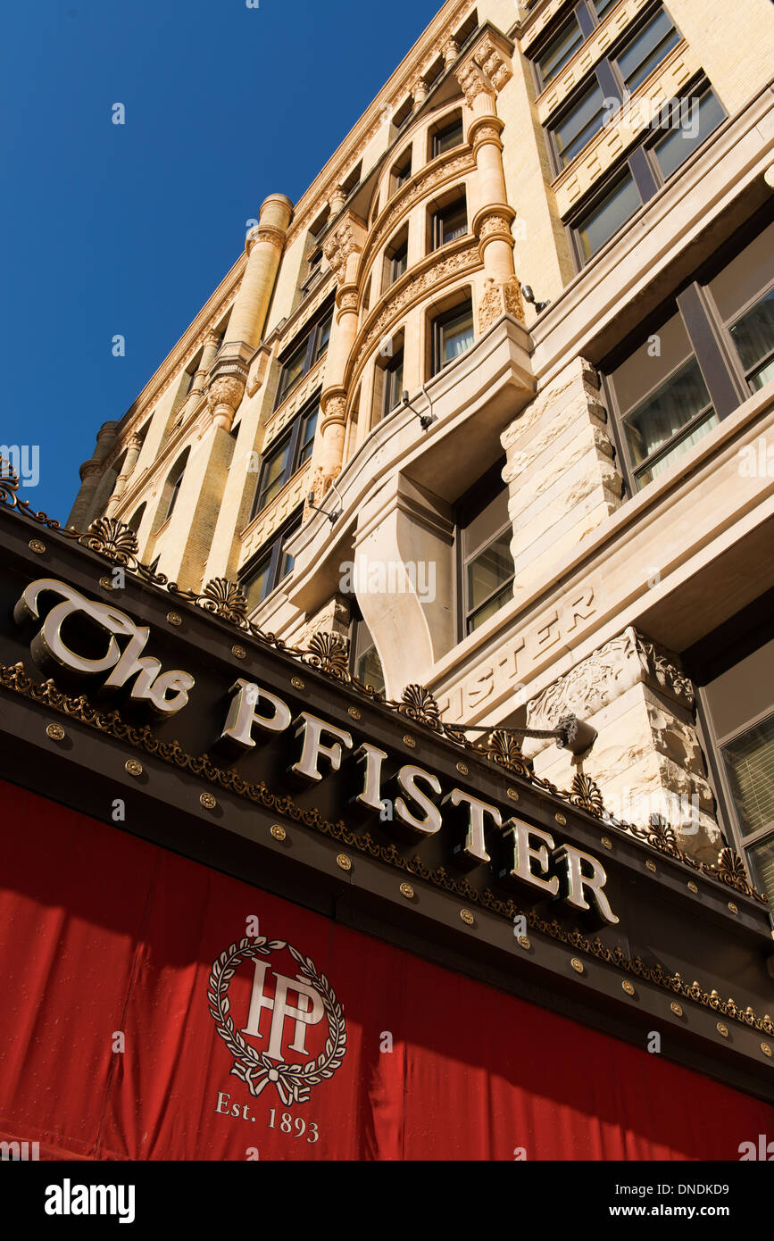 The Pfister Hotel facade Stock Photo - Alamy