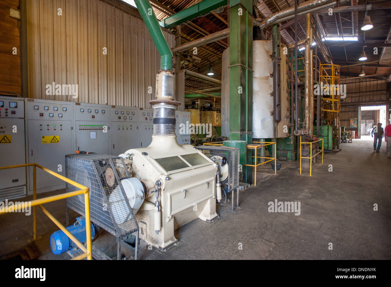 Canola oil (rapeseed) production at Molinera Gorbea, a grain processor ...