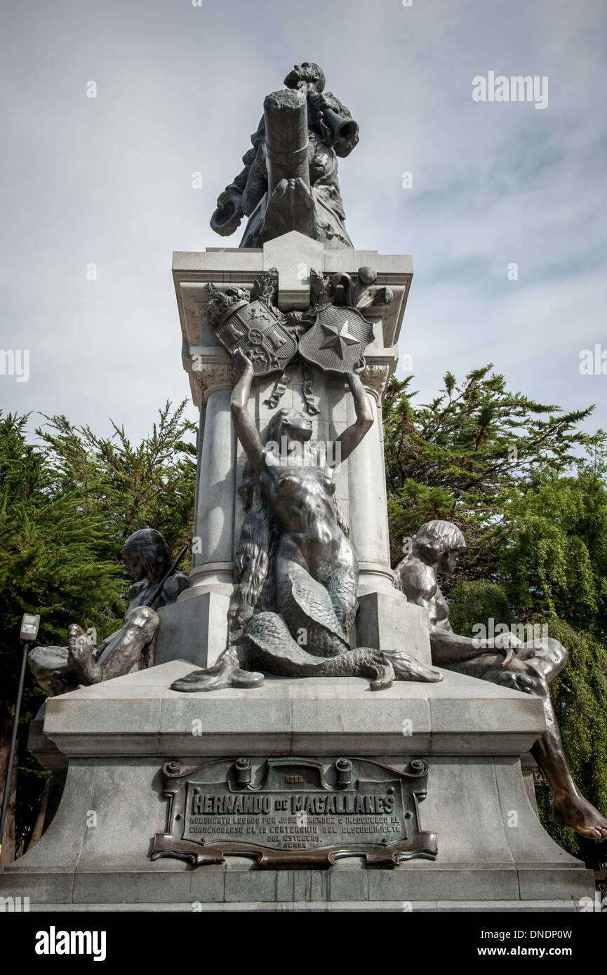 Hernando de Magallanes Monument Punta Arenas Chile Stock Photo - Alamy