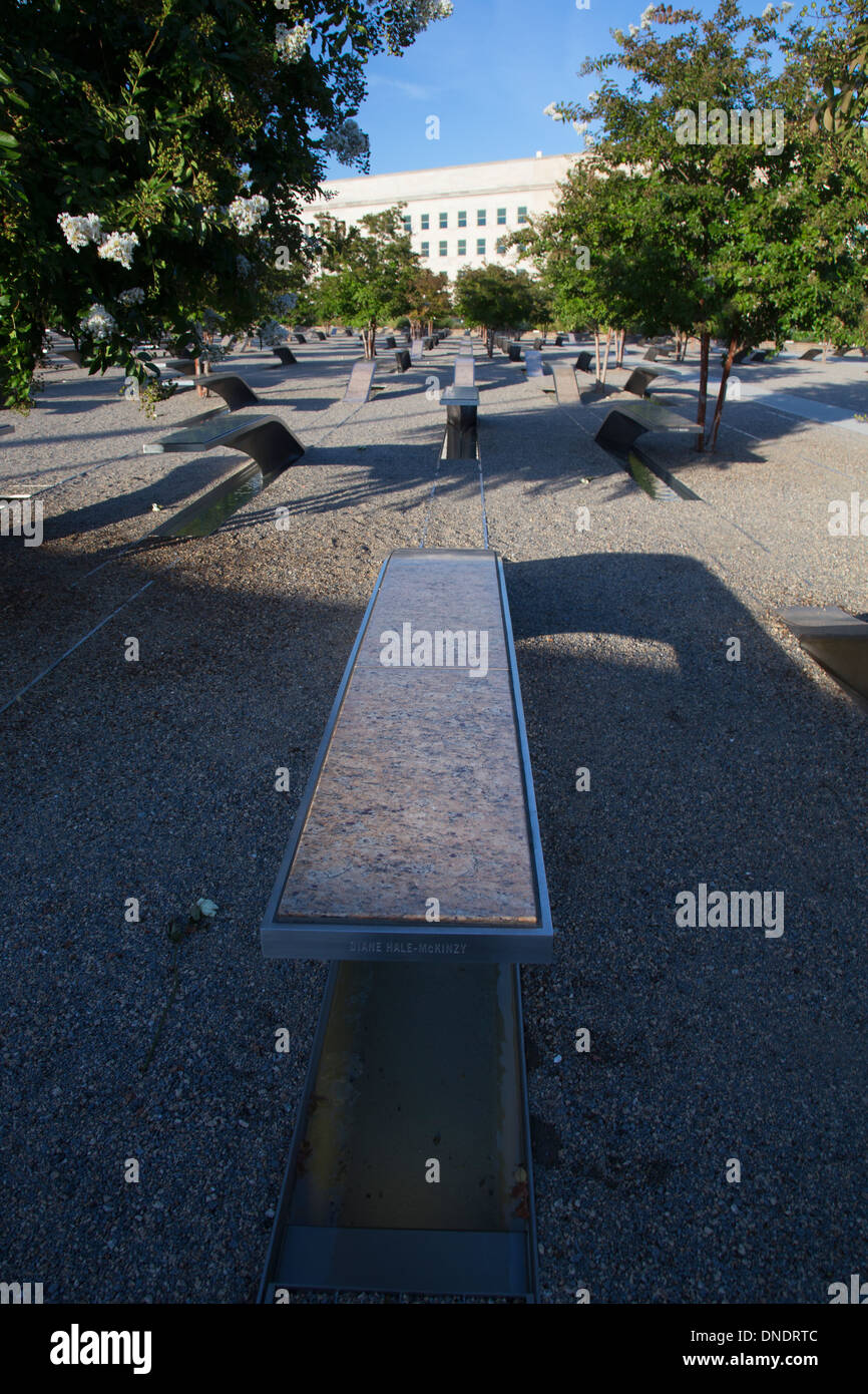 The Pentagon Memorial features 184 empty benches, a Memorial to ...