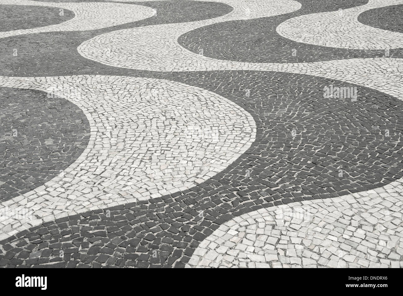 Iconic tile sidewalk design at Copacabana Beach Rio de Janeiro Brazil ...