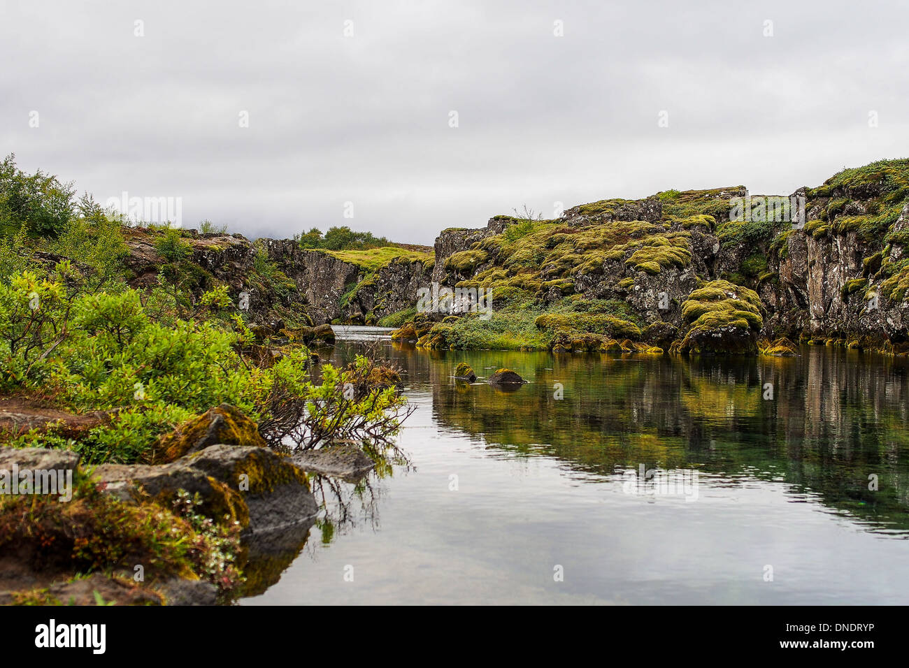 Thingvellir - tectonic and volcanic environment as a rift valley Stock ...
