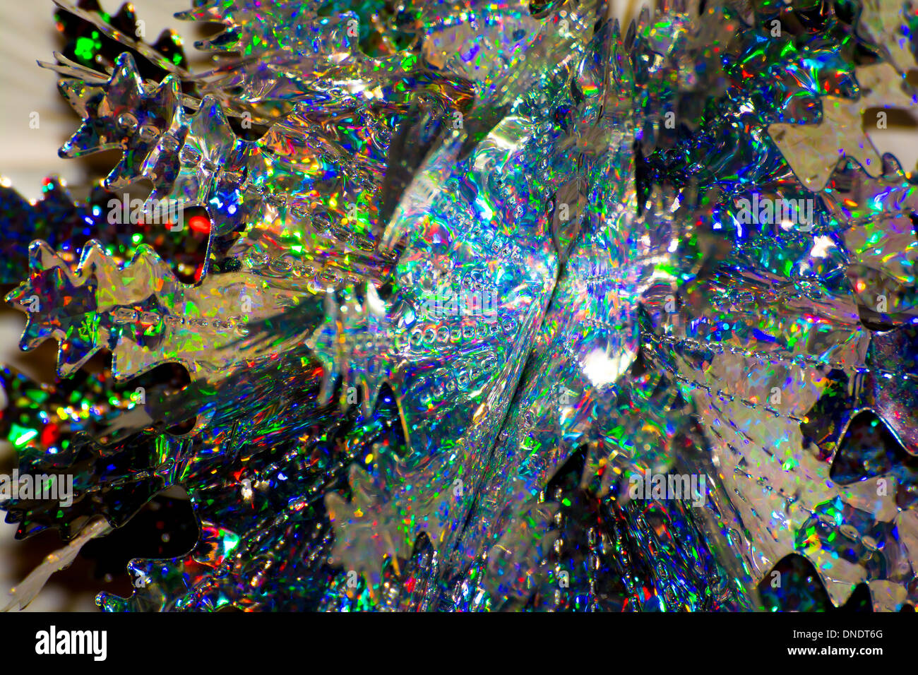 Christmas foil decorations Stock Photo - Alamy