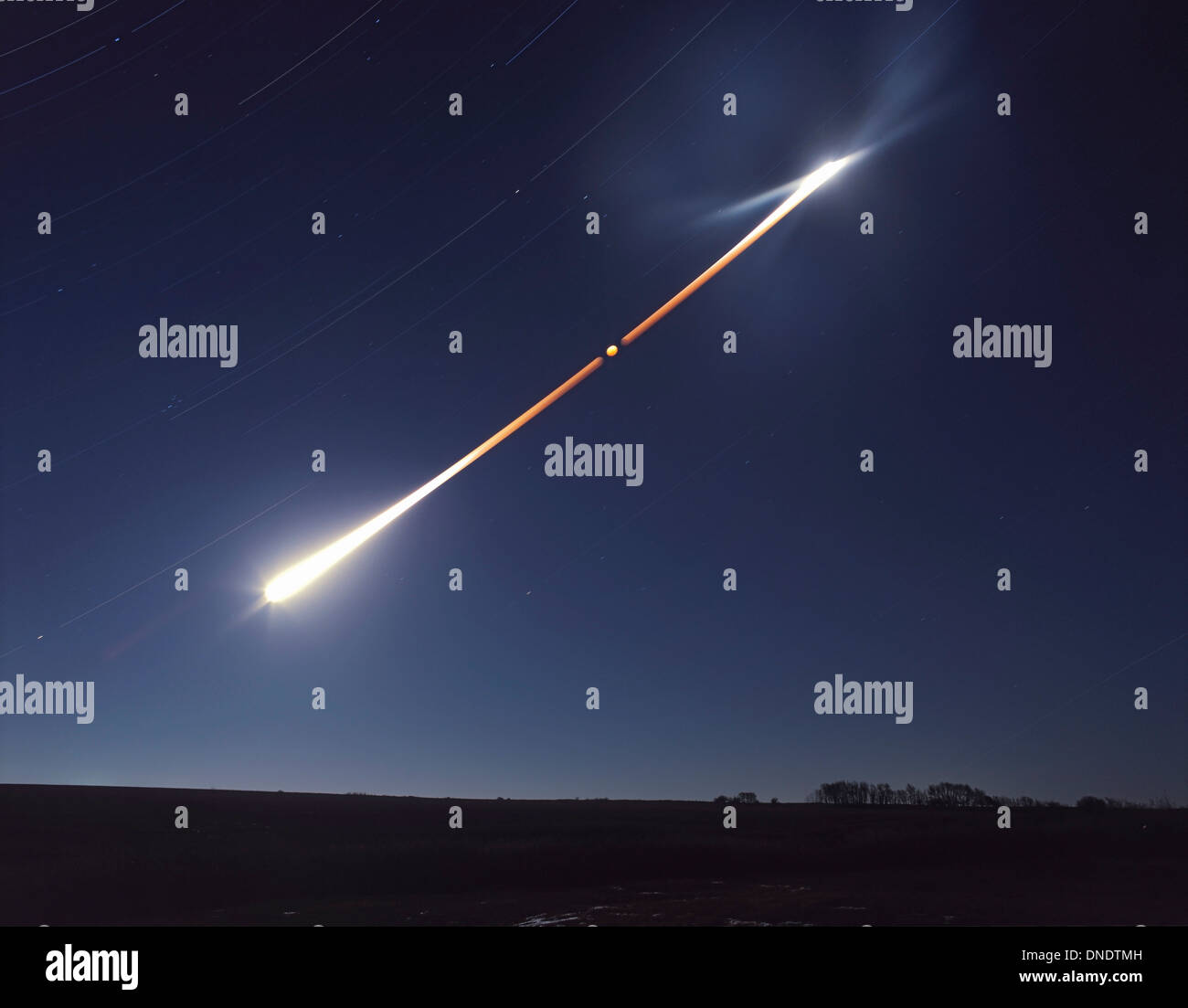 October 27, 2004 - Total lunar eclipse with eclipse motion trail, near ...