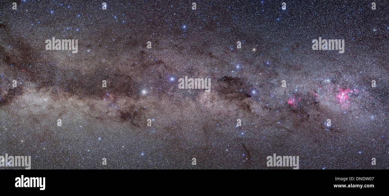 Widefield view of the southern constellations of Centaurus and Crux ...