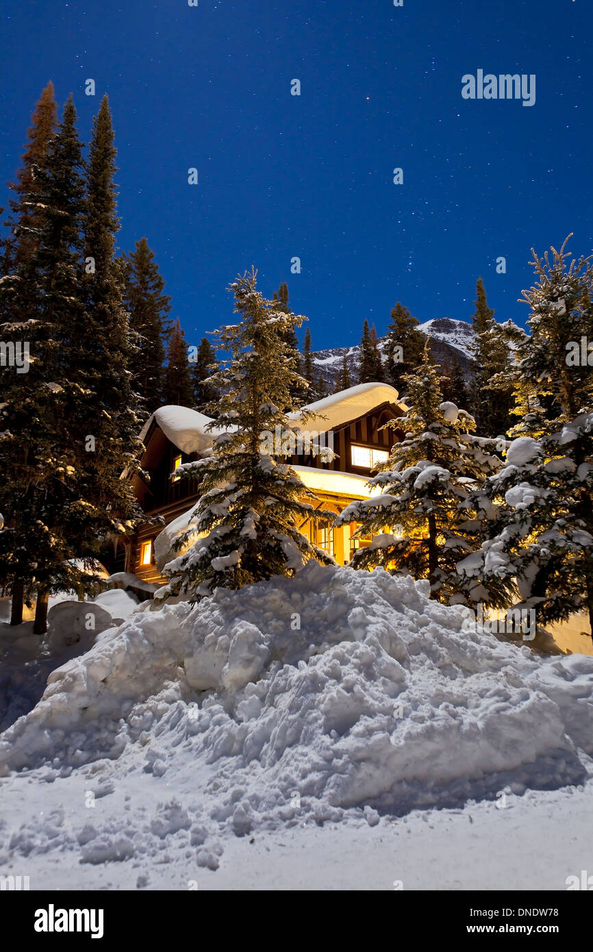 Orion constellation above Mount Fairview, Alberta, Canada Stock Photo ...