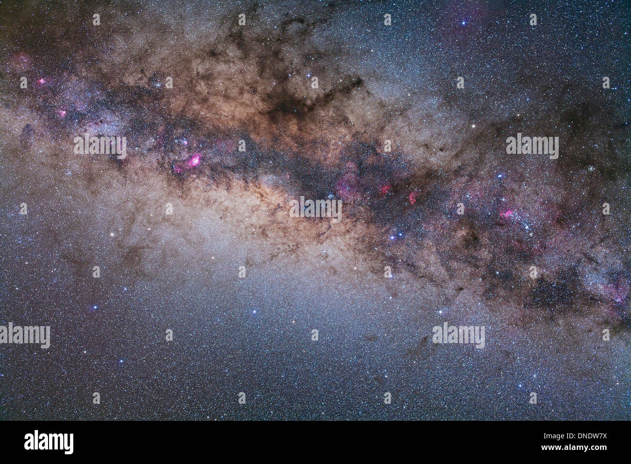 The center of the Milky Way through Sagittarius and Scorpius Stock ...