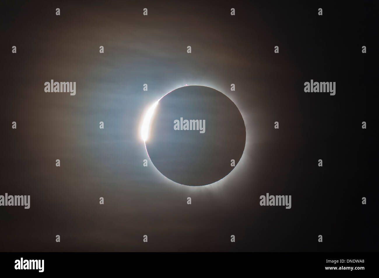 November 14, 2012 - The second diamond ring during the total eclipse of ...