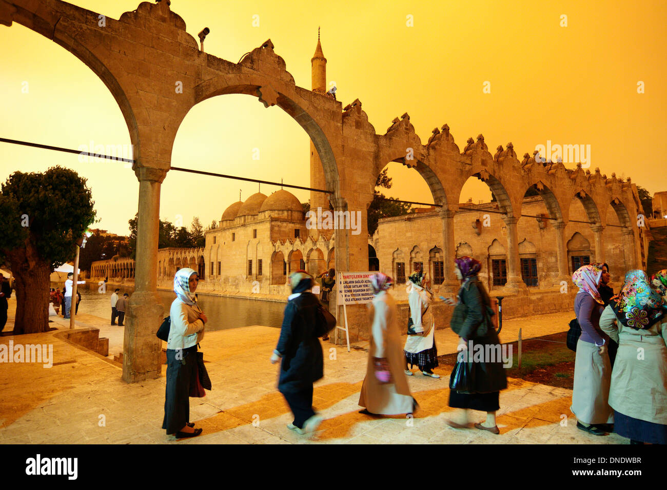 Golbasi area in yellow evening light. Sanli Urfa, Turkey Stock Photo ...